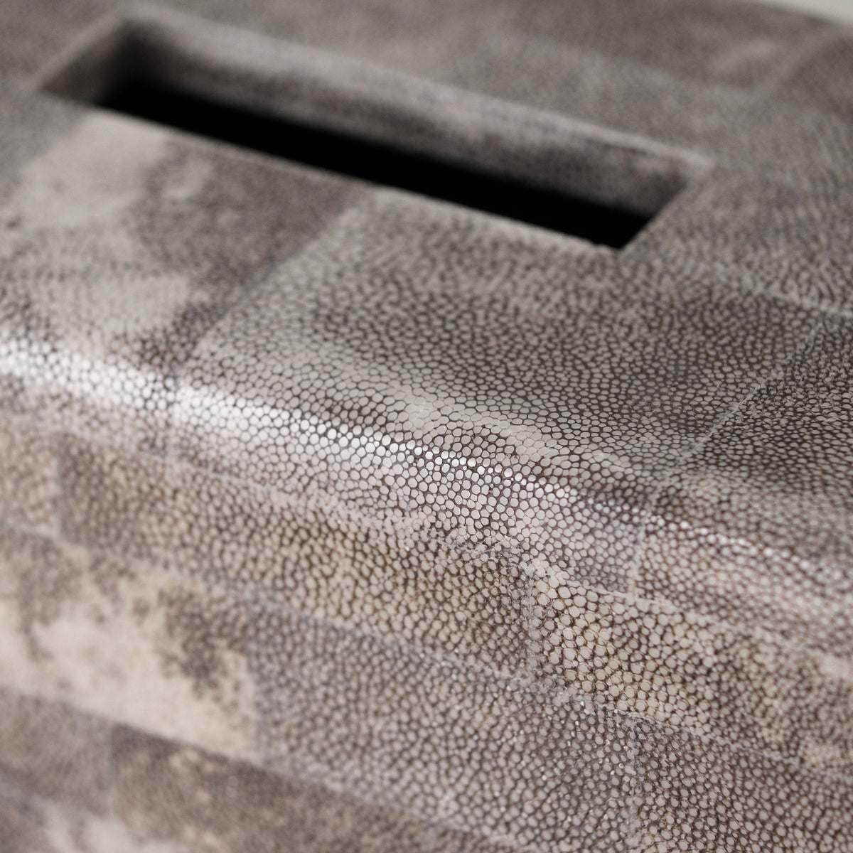 Tissue Box, Long, Parallel Line Shagreen – Alexander Lamont's Gift Shop